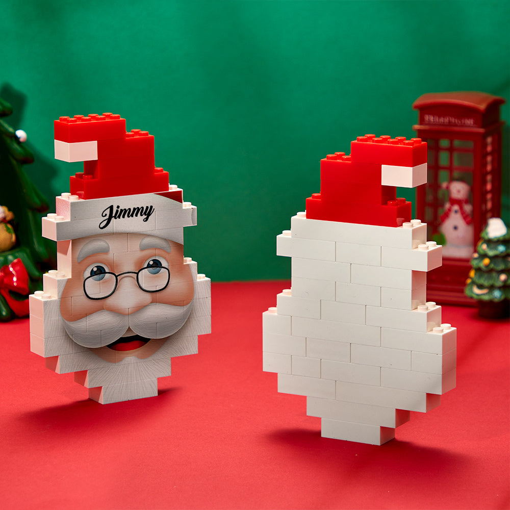 Personalized Santa Claus Building Blocks Christmas Block Brick Puzzles ...