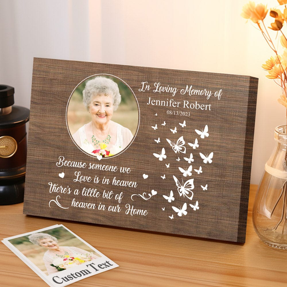 Custom Photo Memorial Frame with Name and Date In Loving Memory – VibeVice™