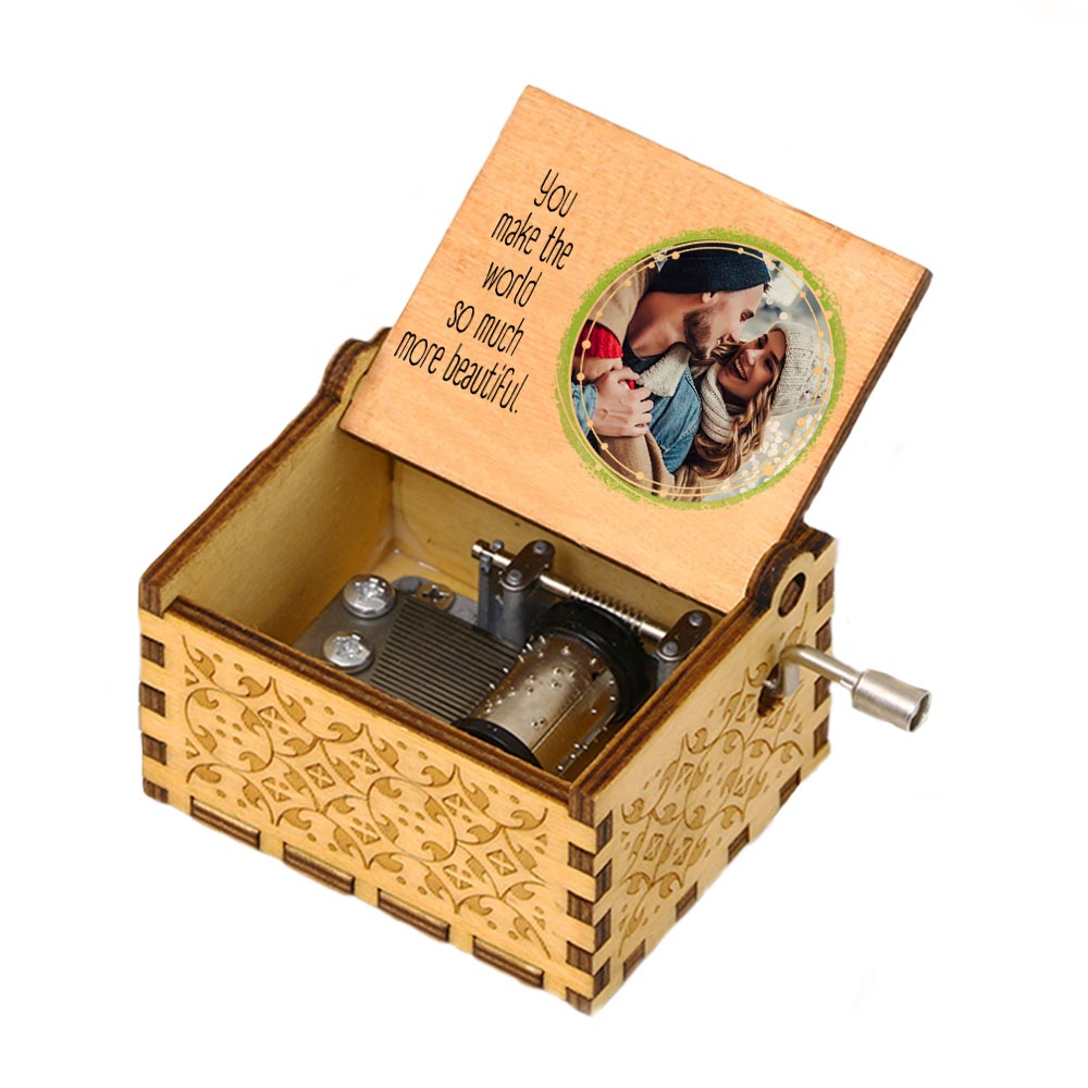 Personalized Wooden Music Box with Photo – VibeVice™